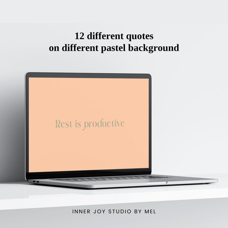 Positive Affirmation Desktop Wallpaper for Self Love, Pastel Minimalist ...