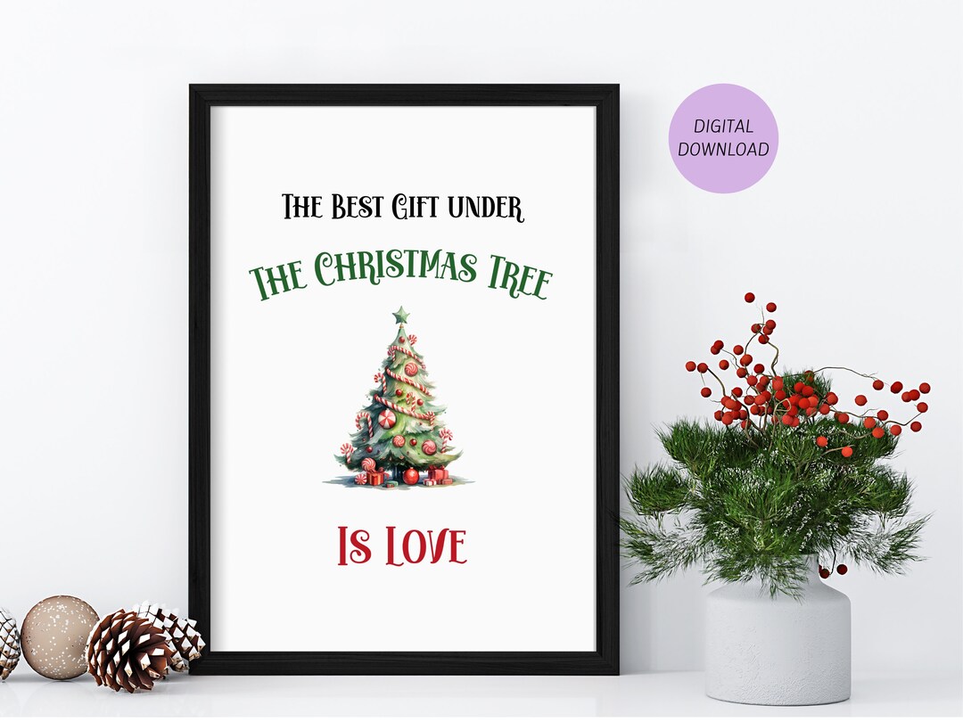 Printable Christmas Tree, Christmas Wall Art, Farmhouse Christmas ...