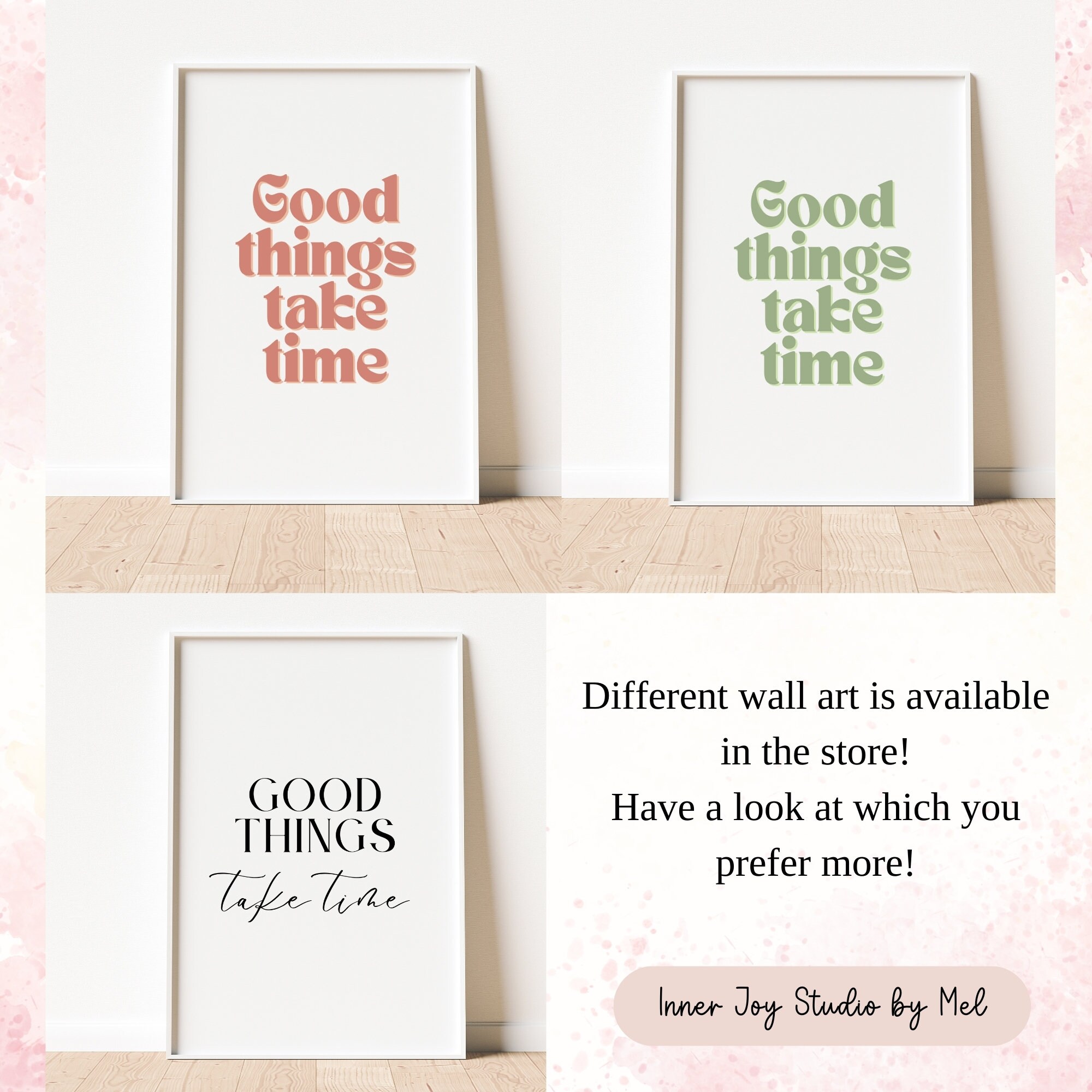 Printable Pink Wall Art, Inspirational Quote for Women, Retro Poster ...