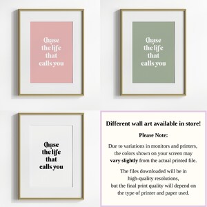 Printable Pink Inspirational Wall Art, Motivational Poster, Positive ...