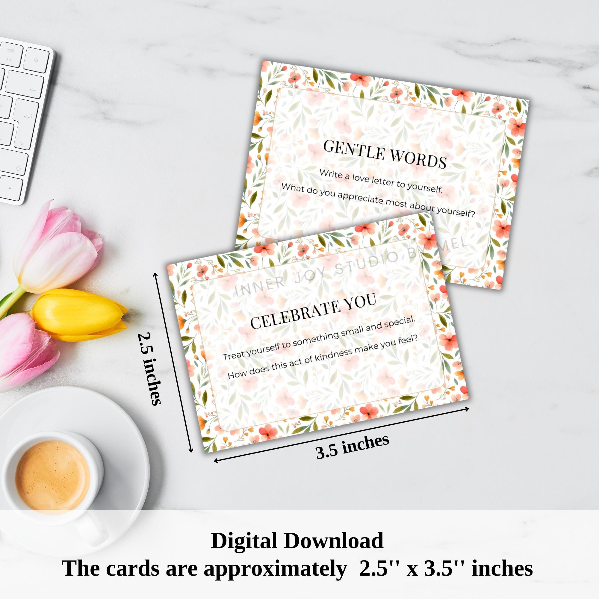 Printable Spring Self Love Prompt Card, Mental Health Journal Prompts ...