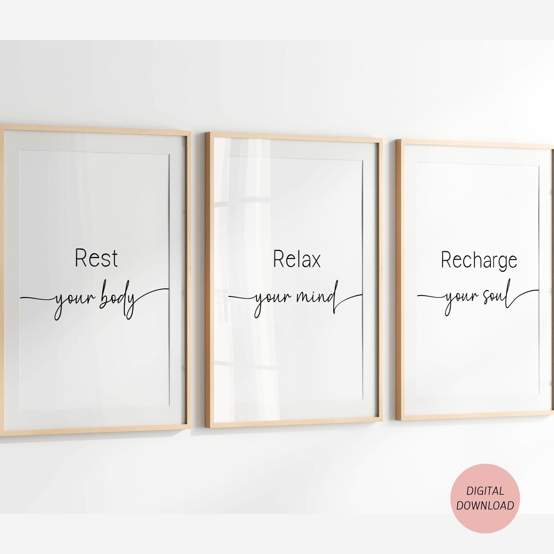 Printable Mental Health Wall Art, Self Care Poster, Self Love Print for ...