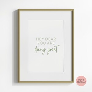 Printable Sage Green Wall Art, Daily Affirmations, Inspirational Quote ...