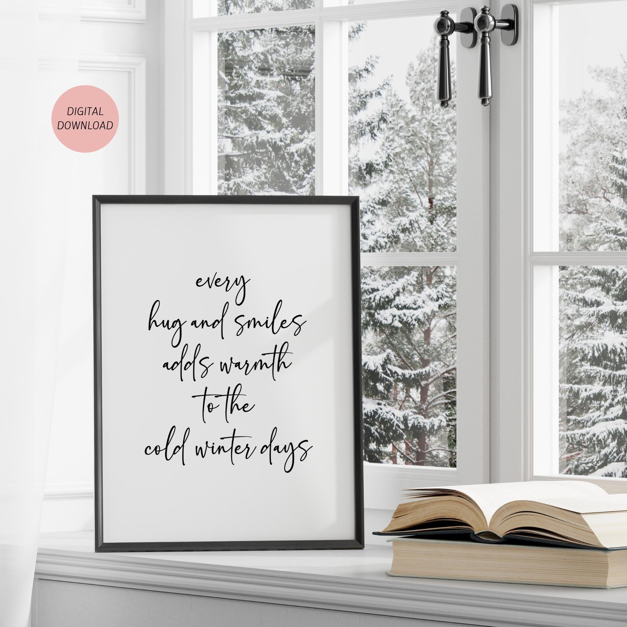 Printable Christmas Quote Wall Art, Holiday Decor, Modern Christmas ...
