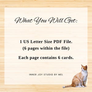 Printable Funny Cat Wisdom Cards for Self Love, Inspirational Quote for ...