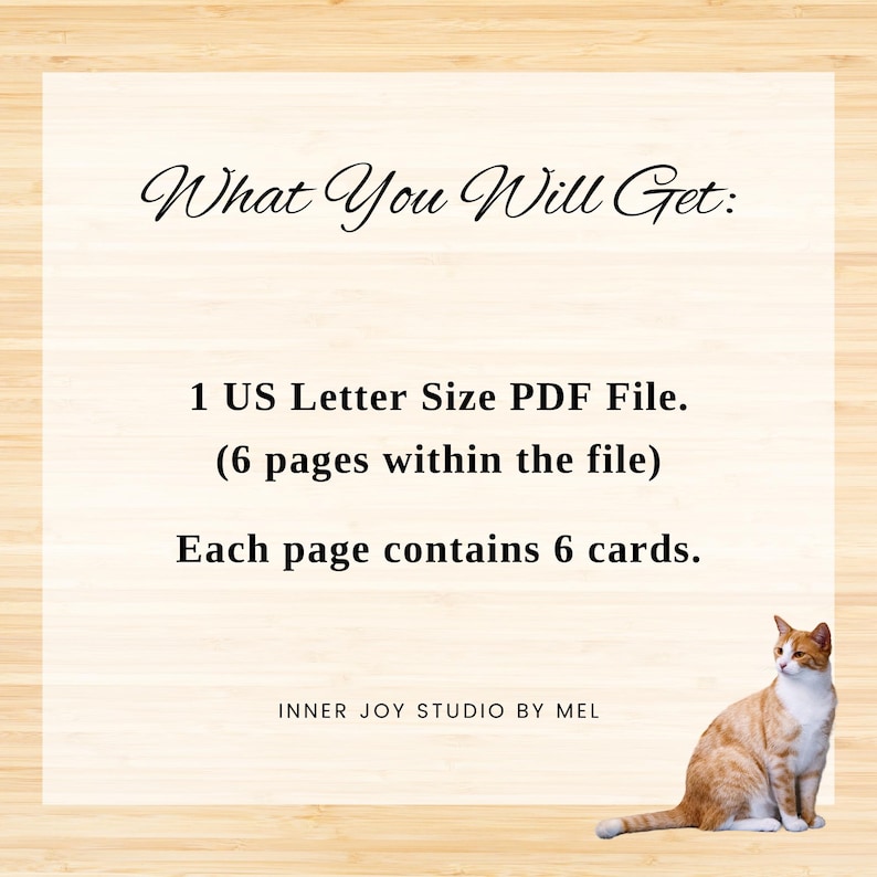 Printable Funny Cat Wisdom Cards for Self Love, Inspirational Quote for ...
