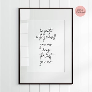 Printable Inspirational Quotes Wall Art for Self Care, Motivational ...