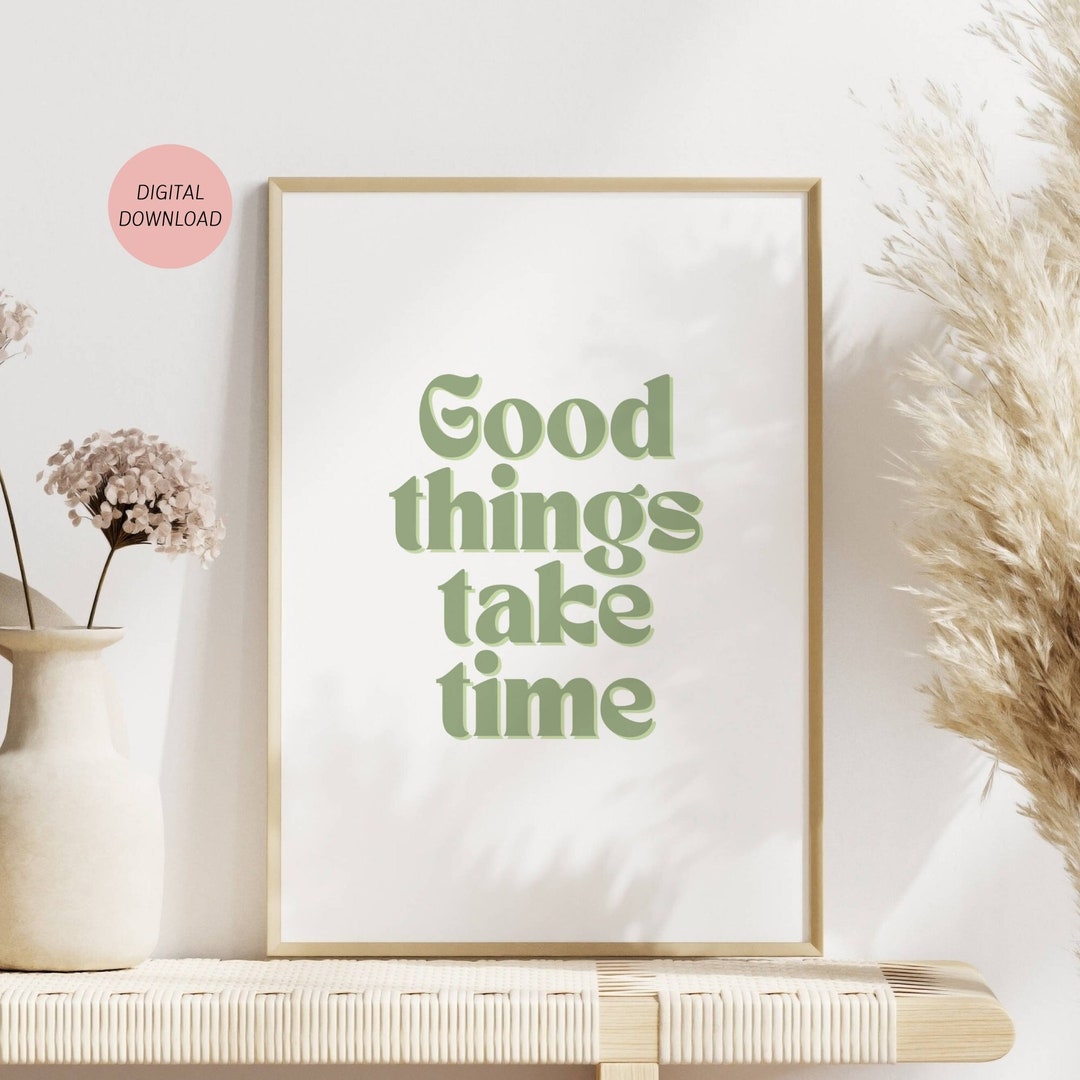 Printable Sage Green Wall Art, Inspirational Quote, Positive ...