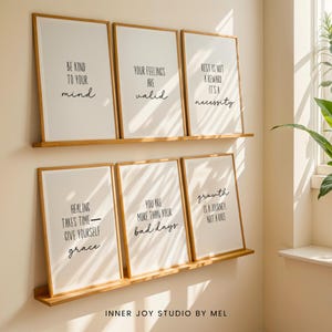 Set of 6 Printable Mental Health Poster, Affirmation Wall Art for Self ...