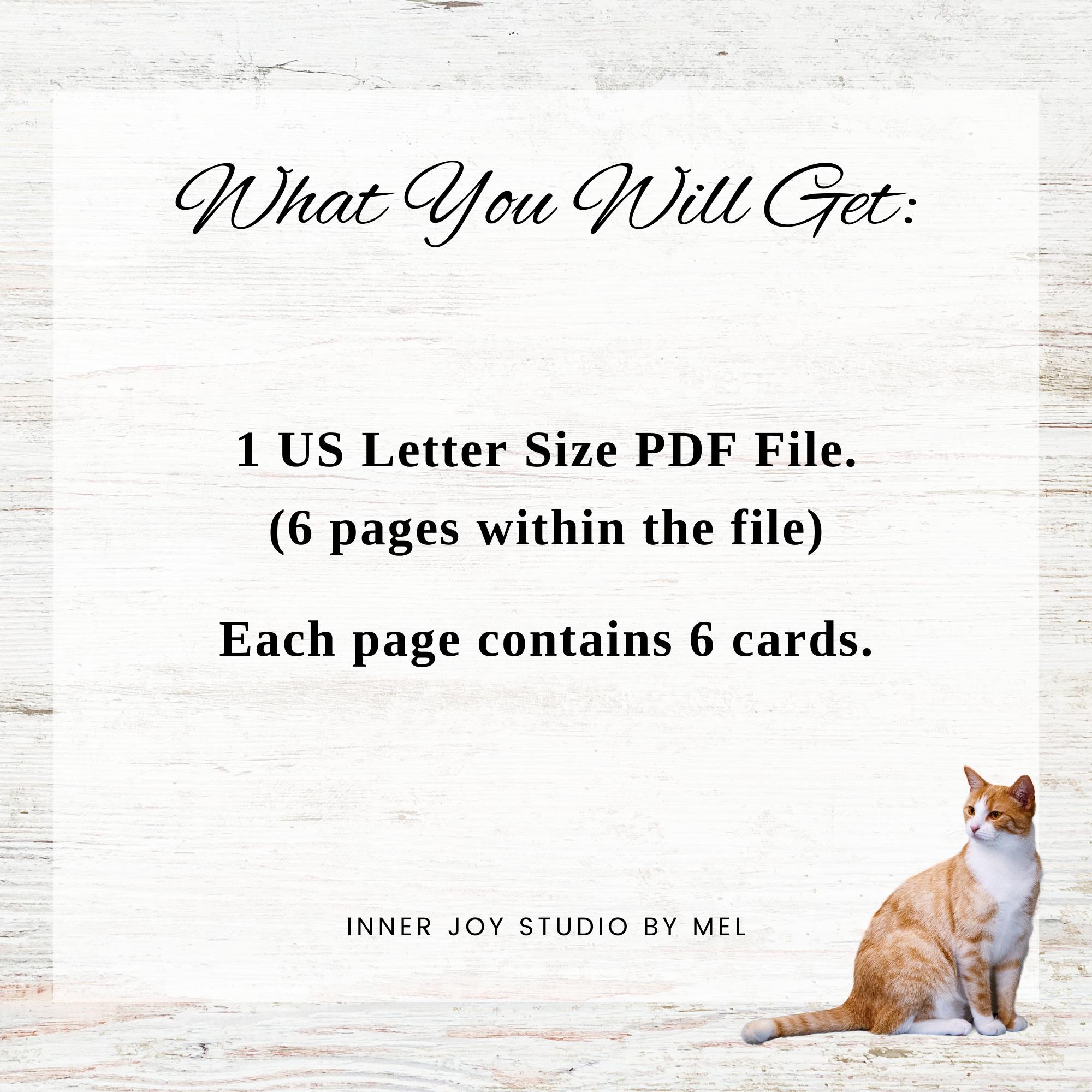 Printable Funny Cat Affirmation Cards for Self Love, Motivational Quote ...