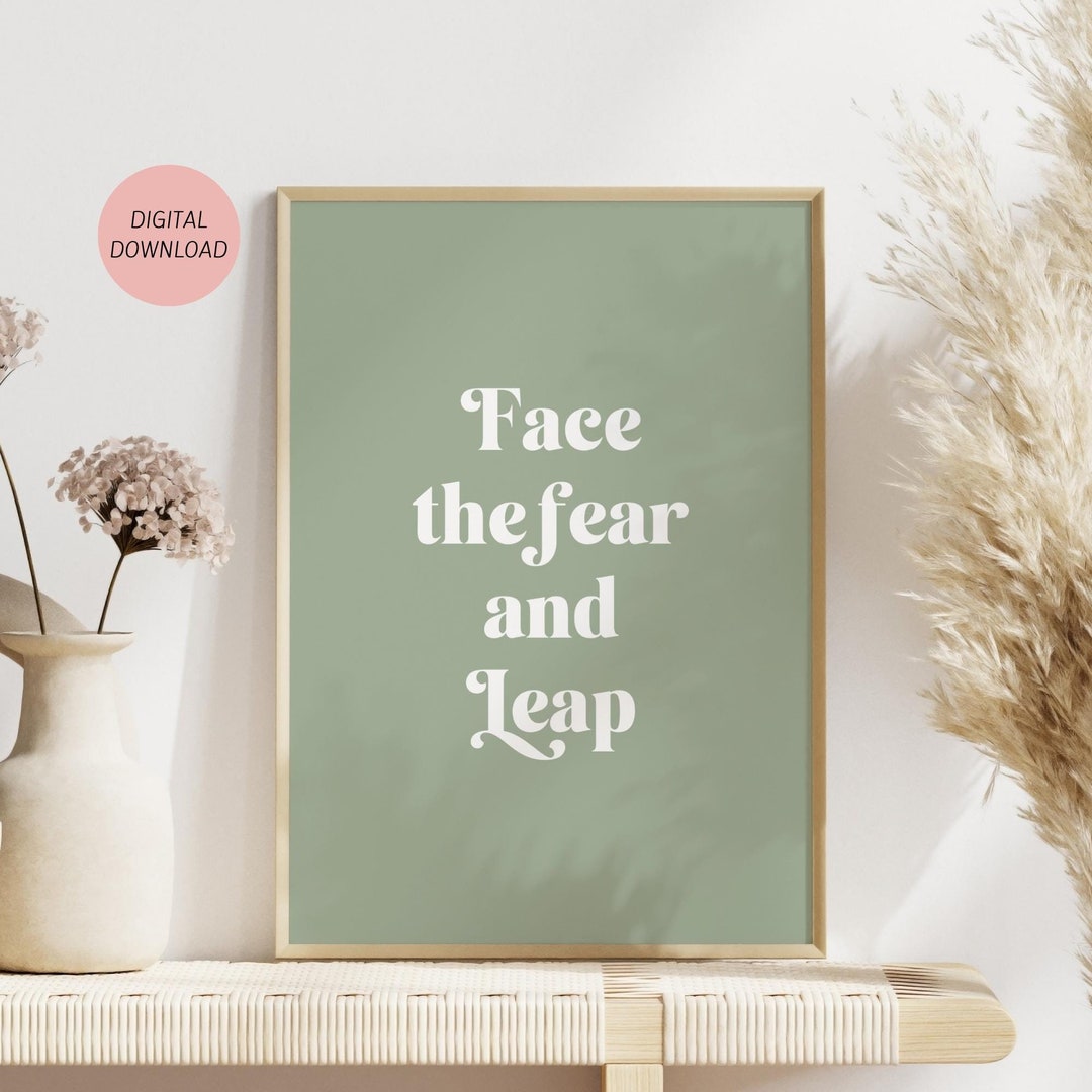 Printable Sage Green Inspirational Quote Wall Art, Motivational Poster ...