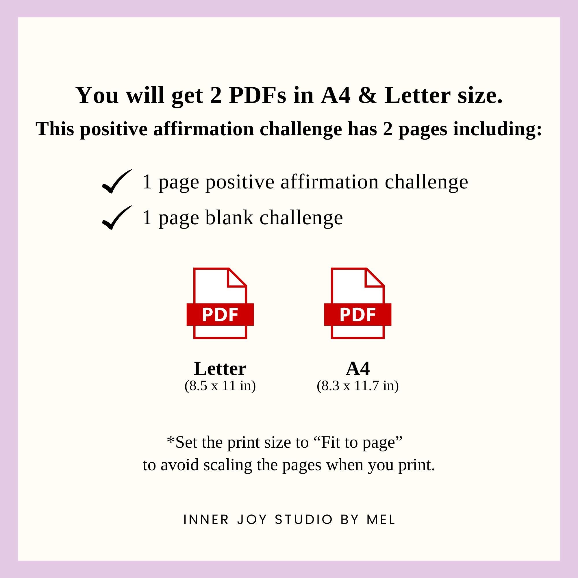 Printable 30 Day Positive Affirmation Challenge, Self Love Habit ...