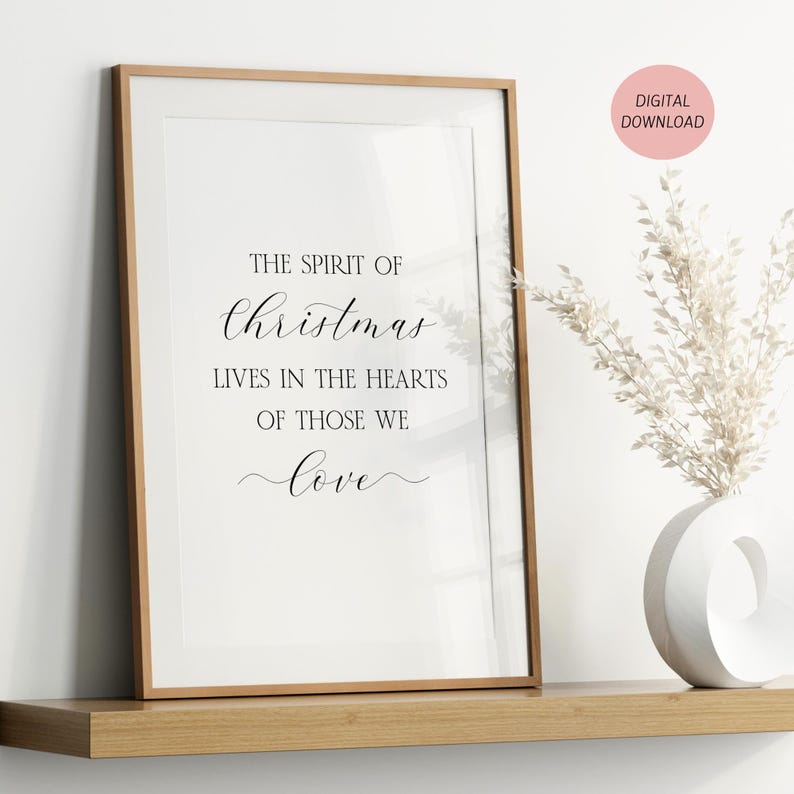 Printable Farmhouse Christmas Wall Art, Holiday Decor, Christmas Poster ...