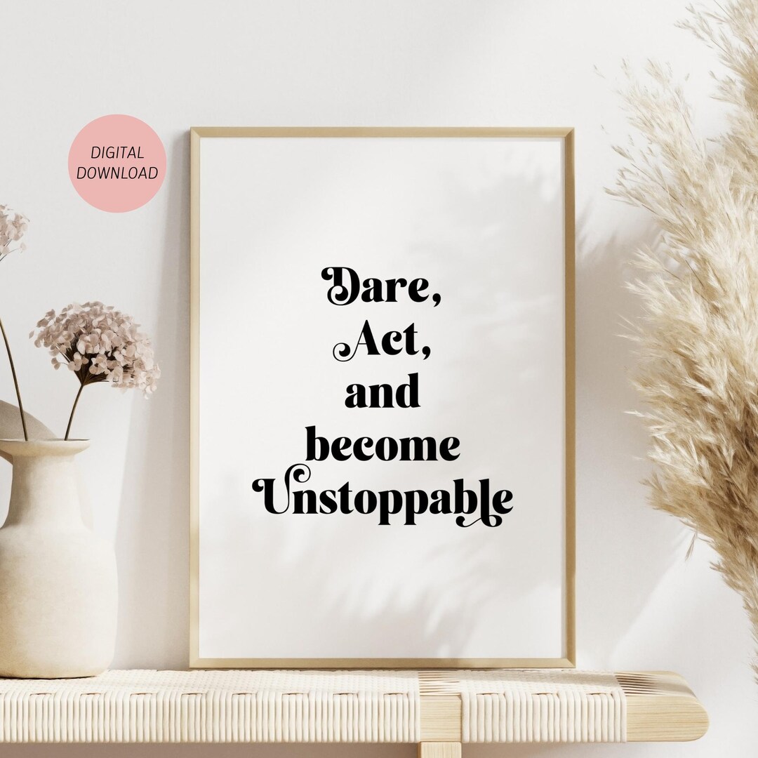 Printable Inspirational Quote Wall Art, Motivational Poster, Positive ...