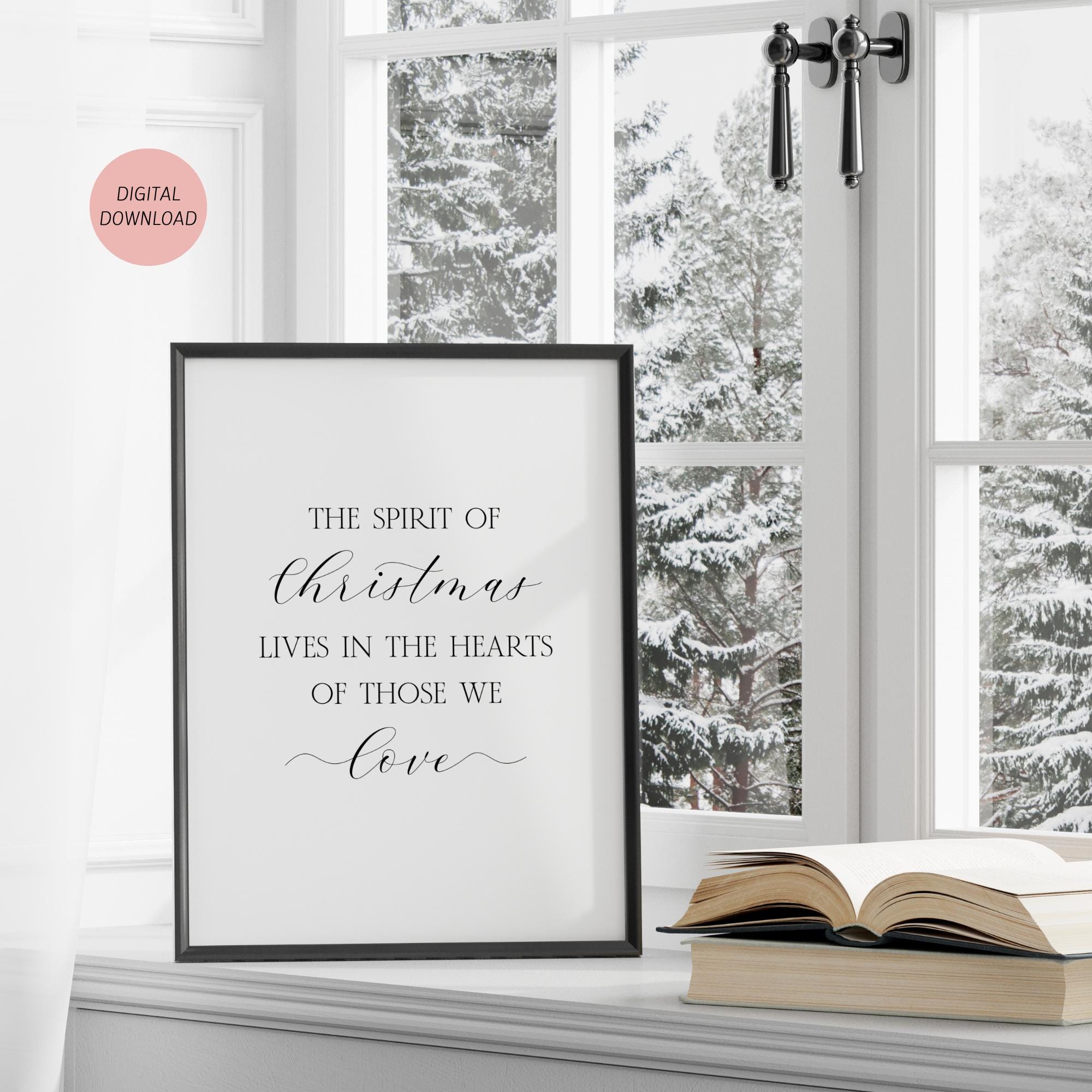 Printable Farmhouse Christmas Wall Art, Holiday Decor, Christmas Poster ...