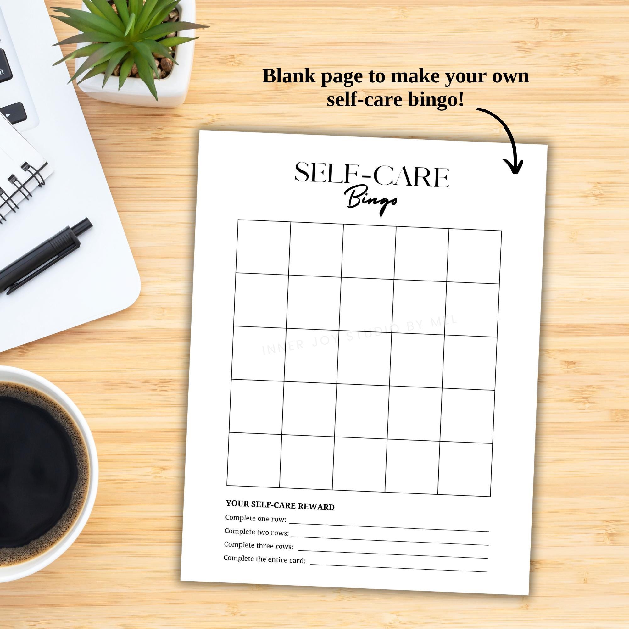 Printable Self Care Bingo for Self Love, Mindfulness Activity, Mental ...