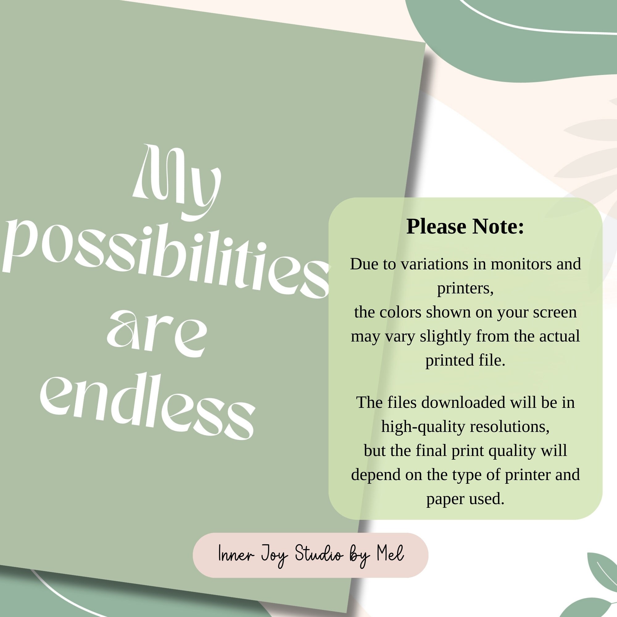 Printable Sage Green Wall Art, Inspirational Quote, Motivational Poster ...