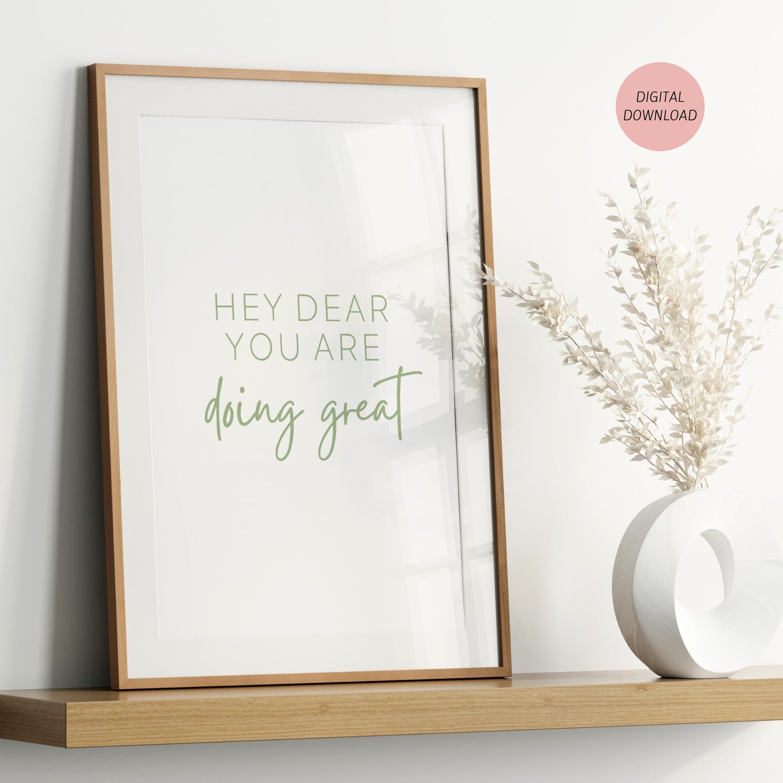 Printable Sage Green Wall Art, Daily Affirmations, Inspirational Quote ...