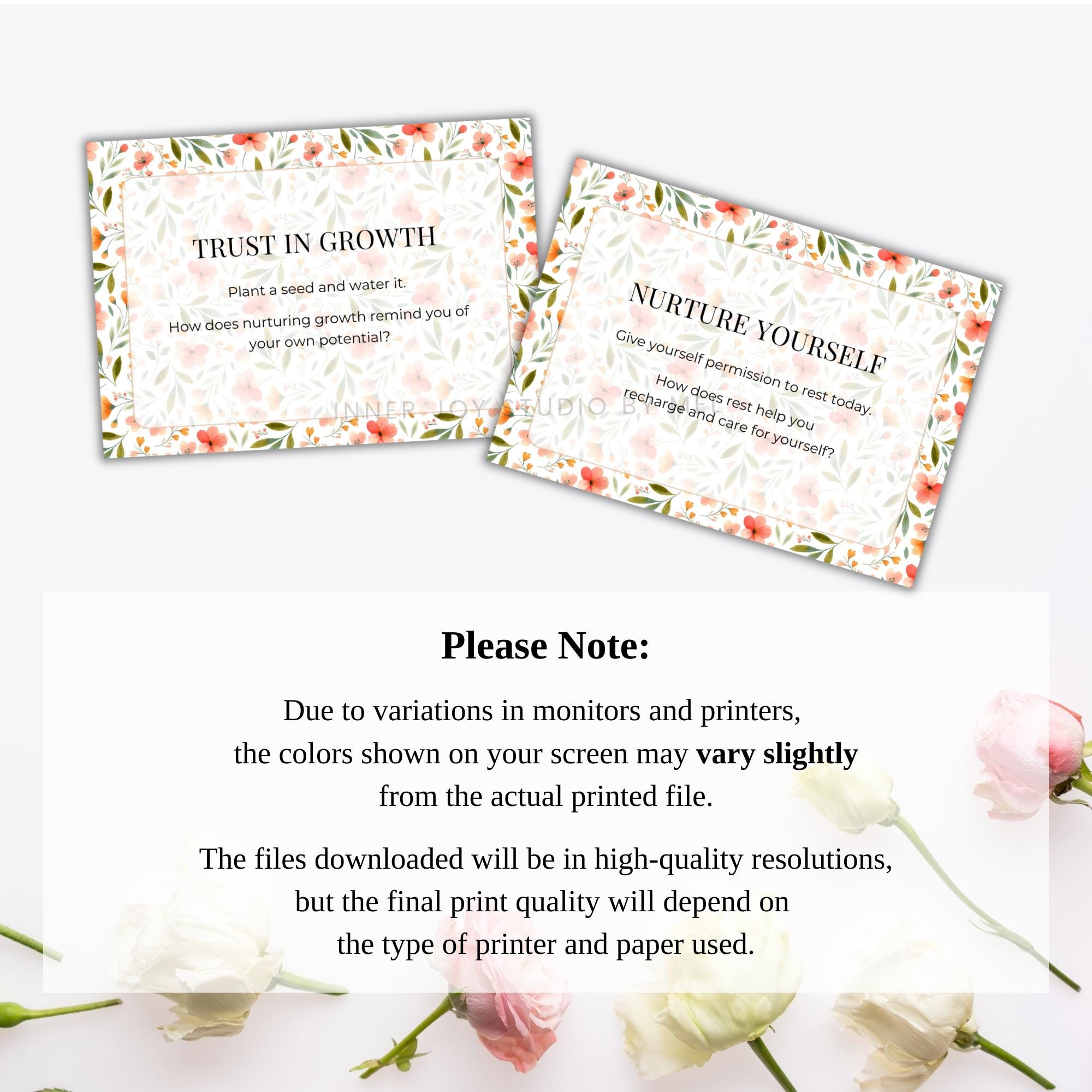 Printable Spring Self Love Prompt Card, Mental Health Journal Prompts ...