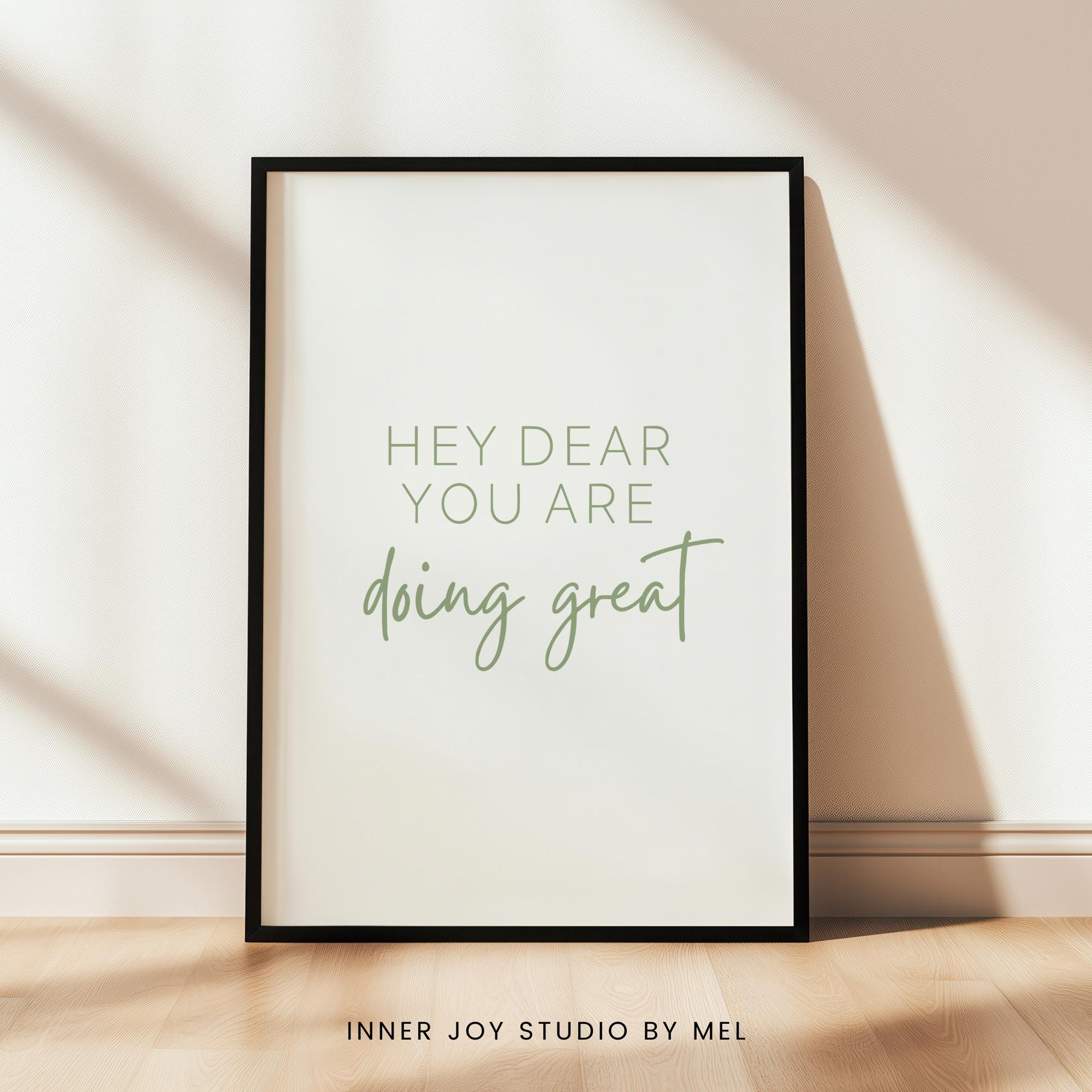 Printable Sage Green Wall Art, Daily Affirmations, Inspirational Quote ...