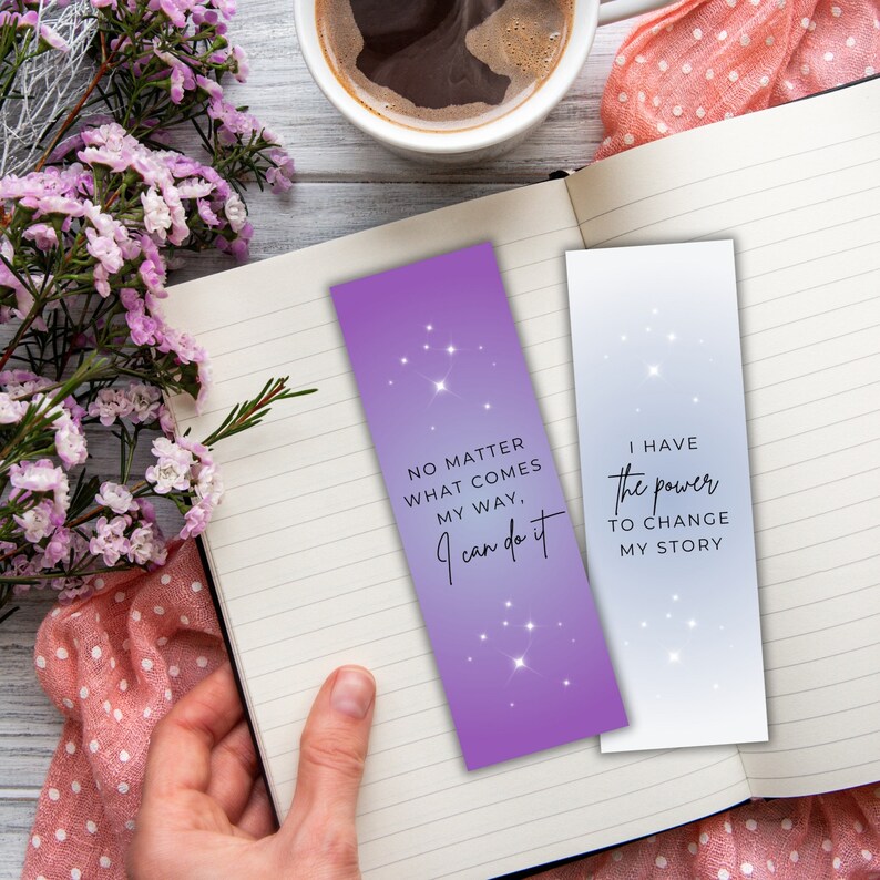 Printable Cute Bookmarks for Self Love, Positive Affirmation Quotes for ...