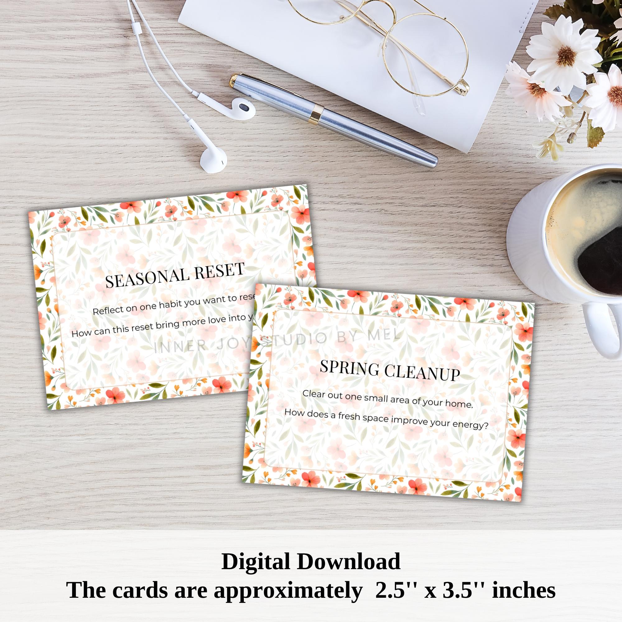 Printable Spring Self Love Prompt Card, Mental Health Journal Prompts ...