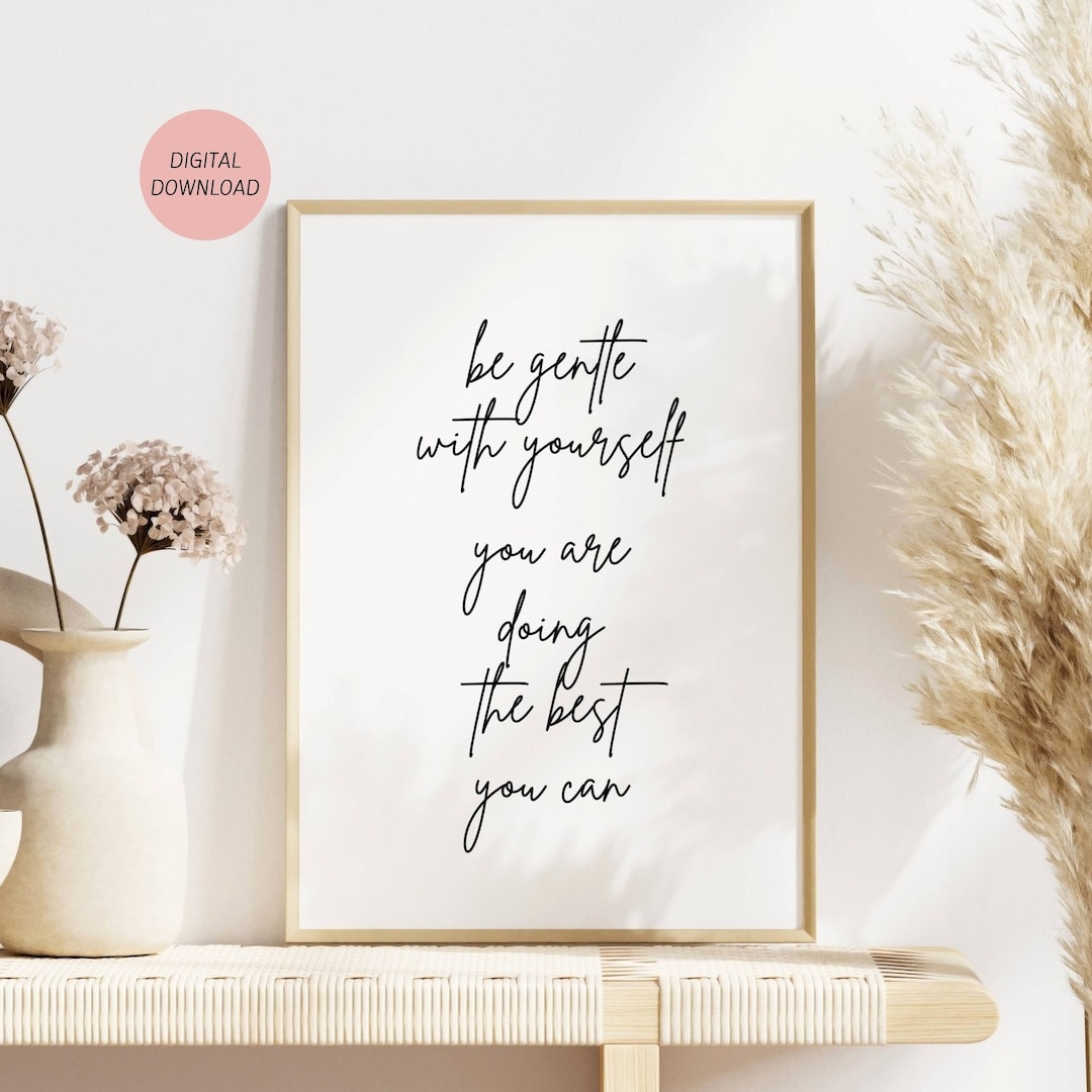 Printable Inspirational Quotes Wall Art for Self Care, Motivational ...