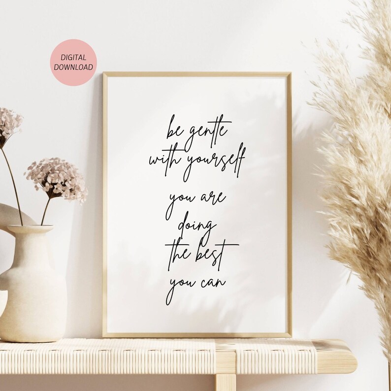 Printable Inspirational Quotes Wall Art for Self Care, Motivational ...