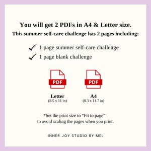 Printable 30 Day Summer Self Care Challenge, Mental Health Worksheet ...