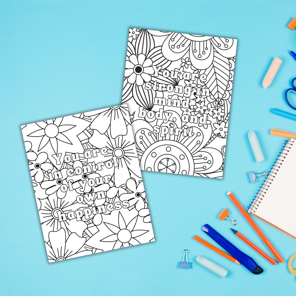 Printable Affirmations Coloring Pages for Kids, Adult Coloring Pages ...