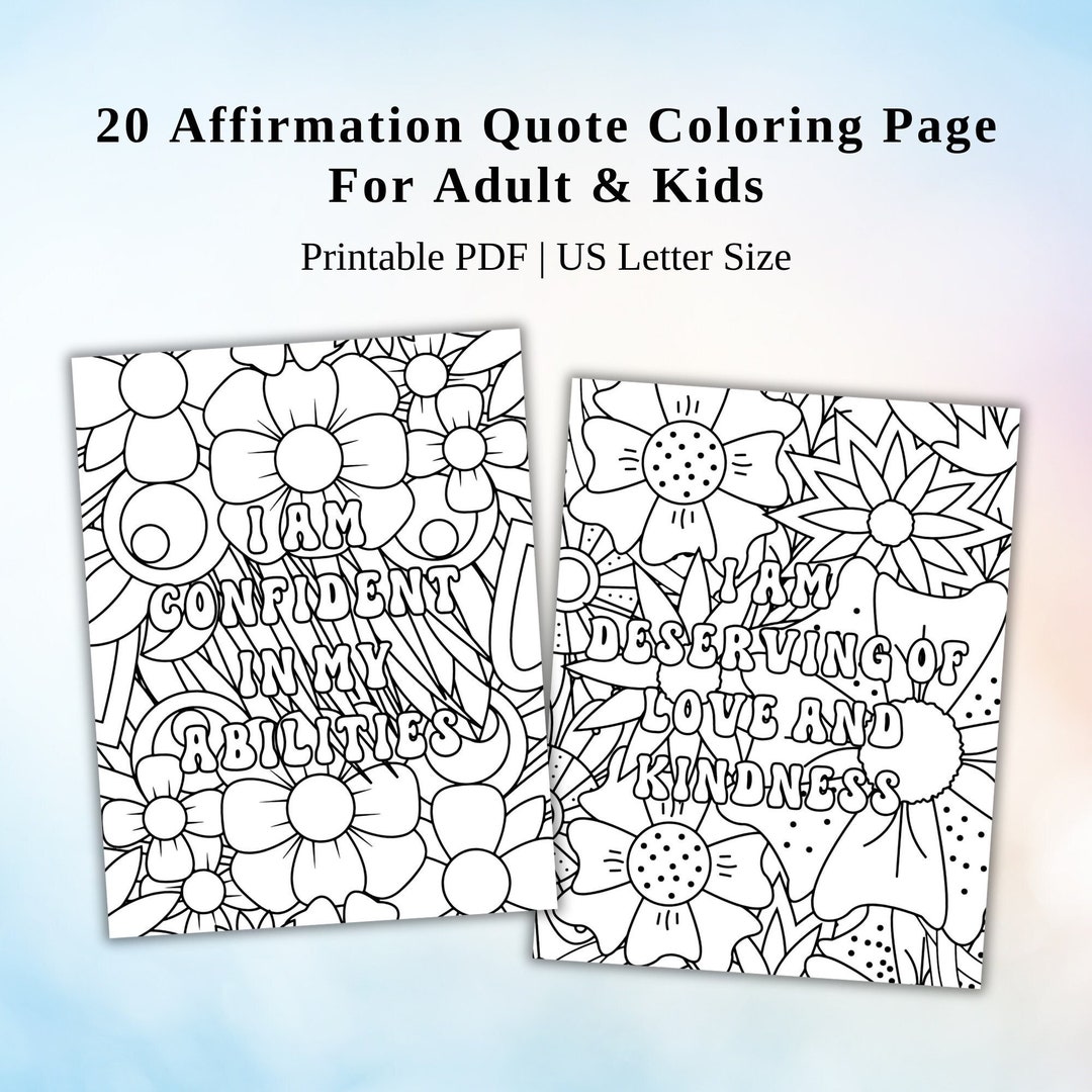 Printable Kids Coloring Pages, Adult Coloring Pages for Mental Health ...