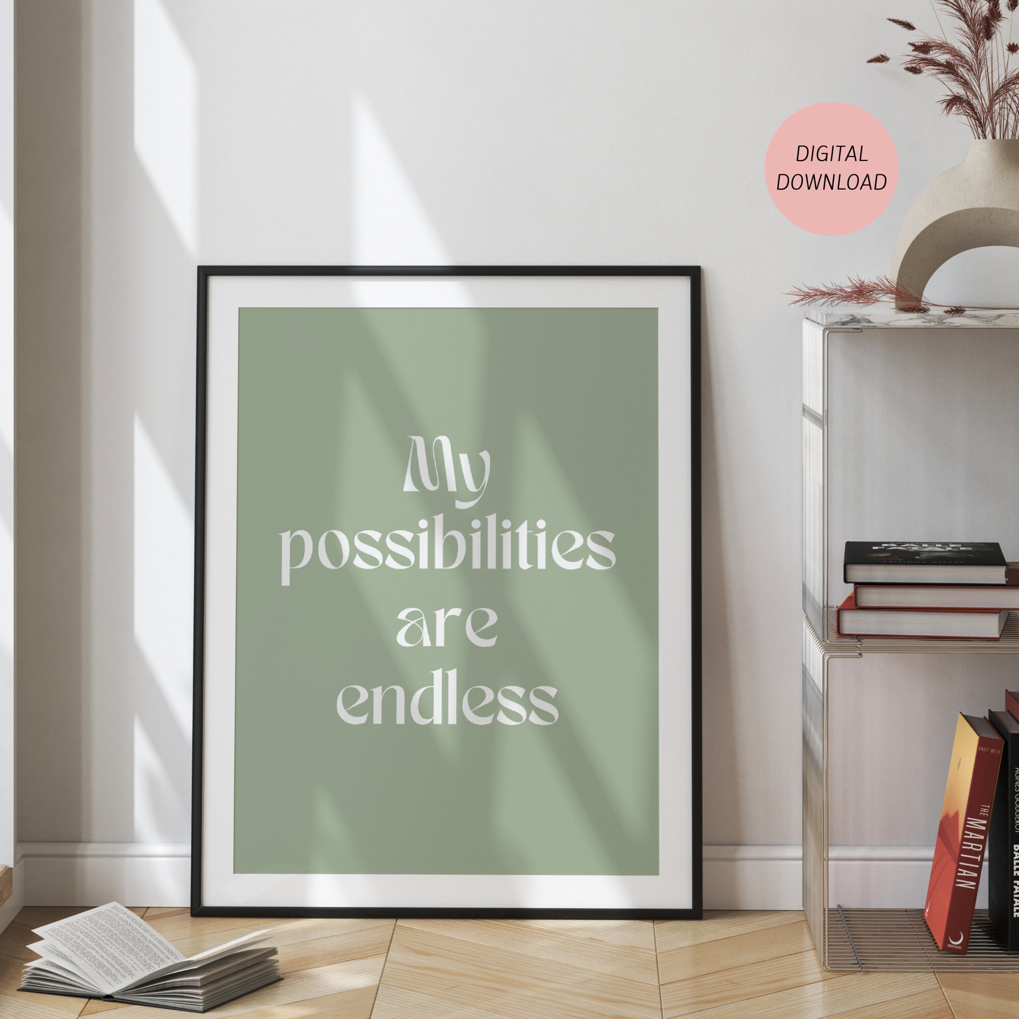 Printable Sage Green Wall Art, Inspirational Quote, Motivational Poster ...