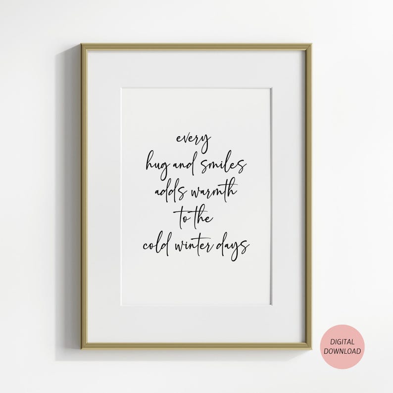 Printable Christmas Quote Wall Art, Holiday Decor, Modern Christmas ...