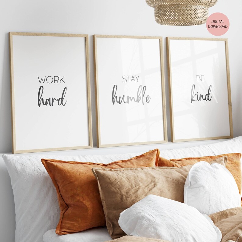 Set of 3 Motivational Poster for College Dorm Decor, Printable ...