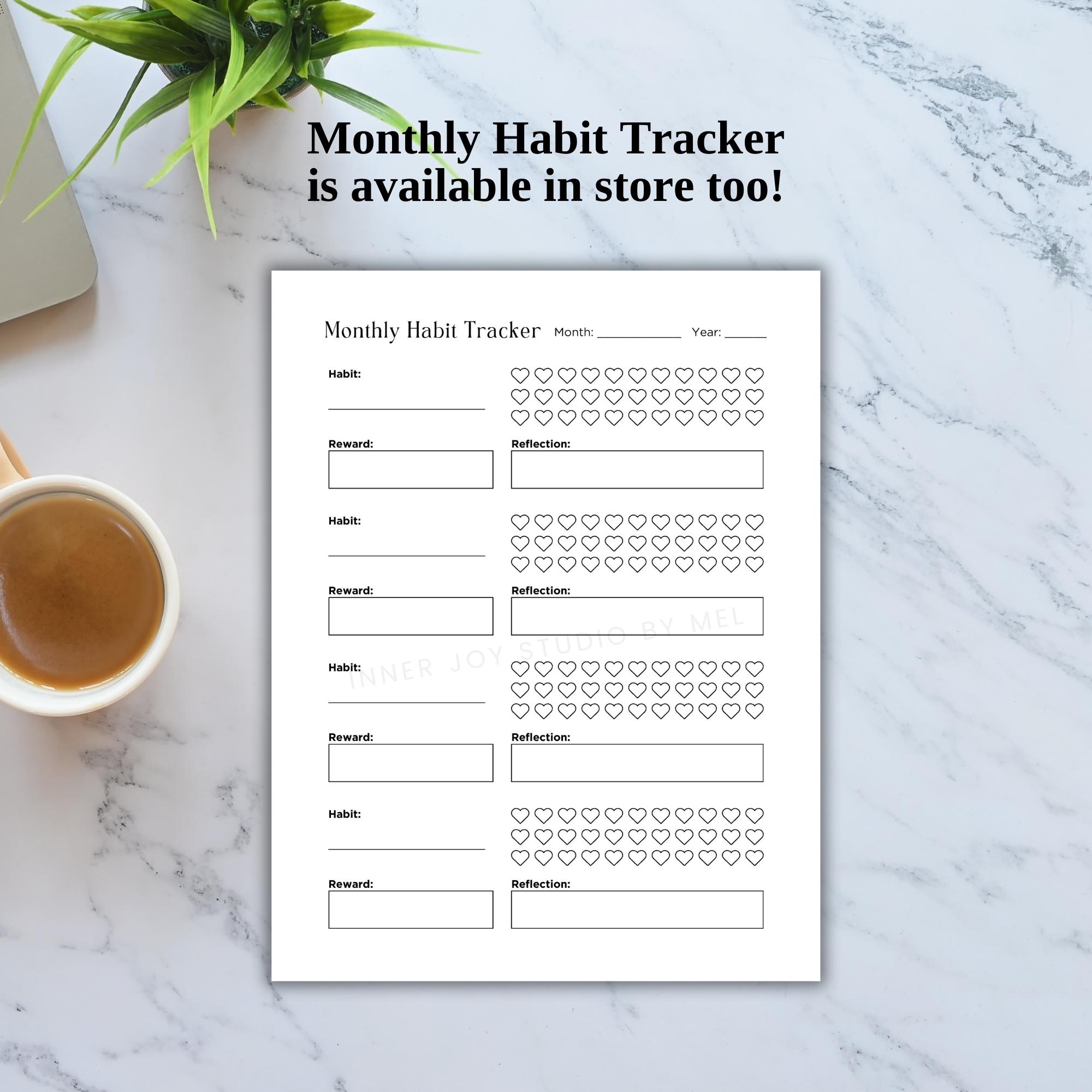 Printable Weekly Habit Tracker, Routine Tracker, Goal Tracker ...