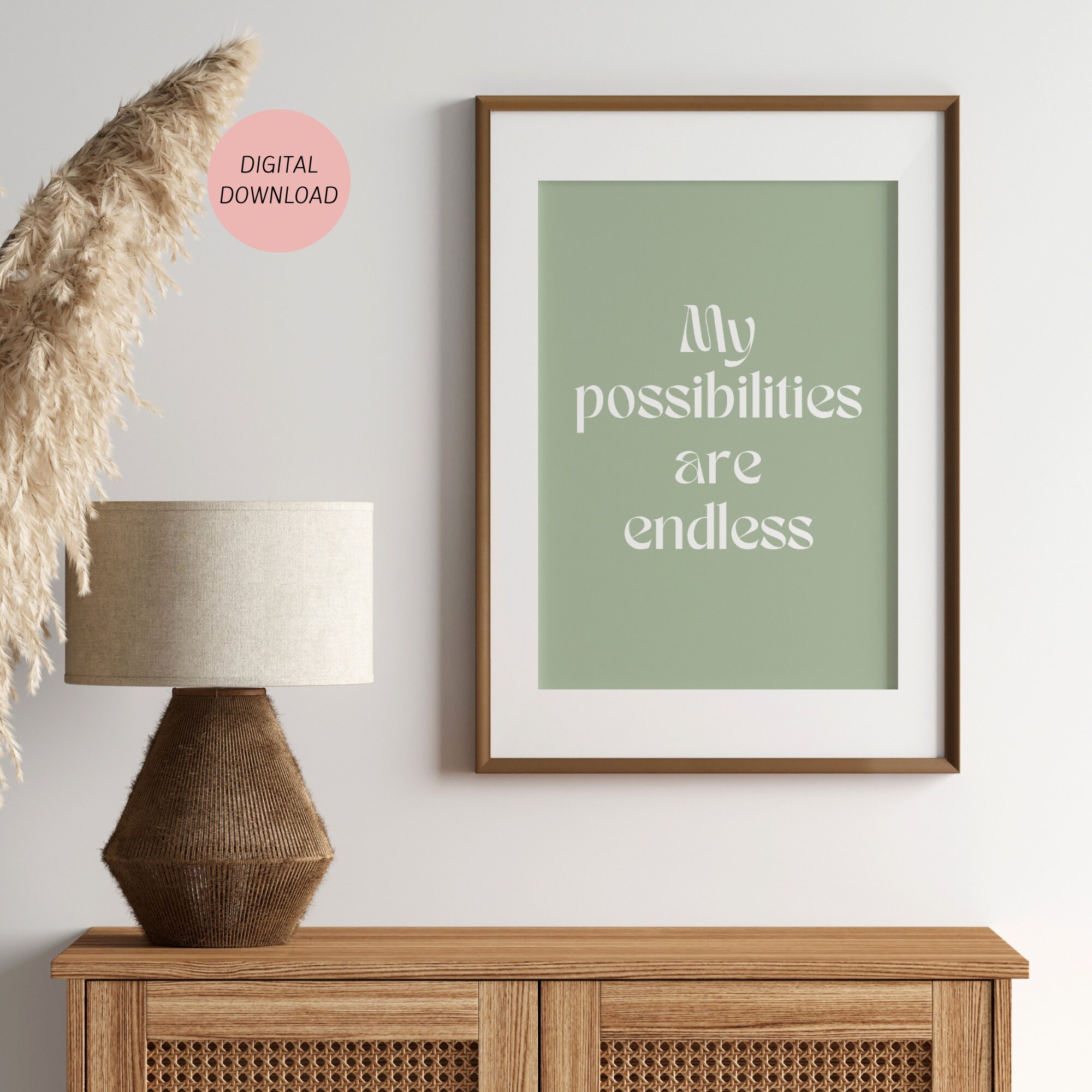 Printable Sage Green Wall Art, Inspirational Quote, Motivational Poster ...