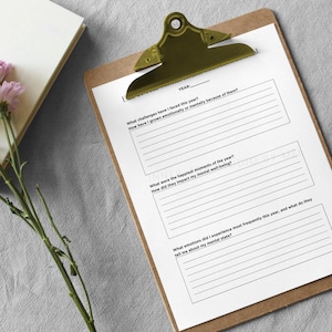 Printable End of Year Mental Health Reflection Journal, New Year ...