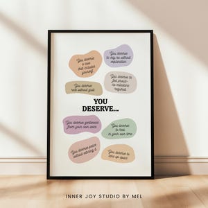Printable Self Love Affirmation Wall Art, Mental Health Poster for Self ...