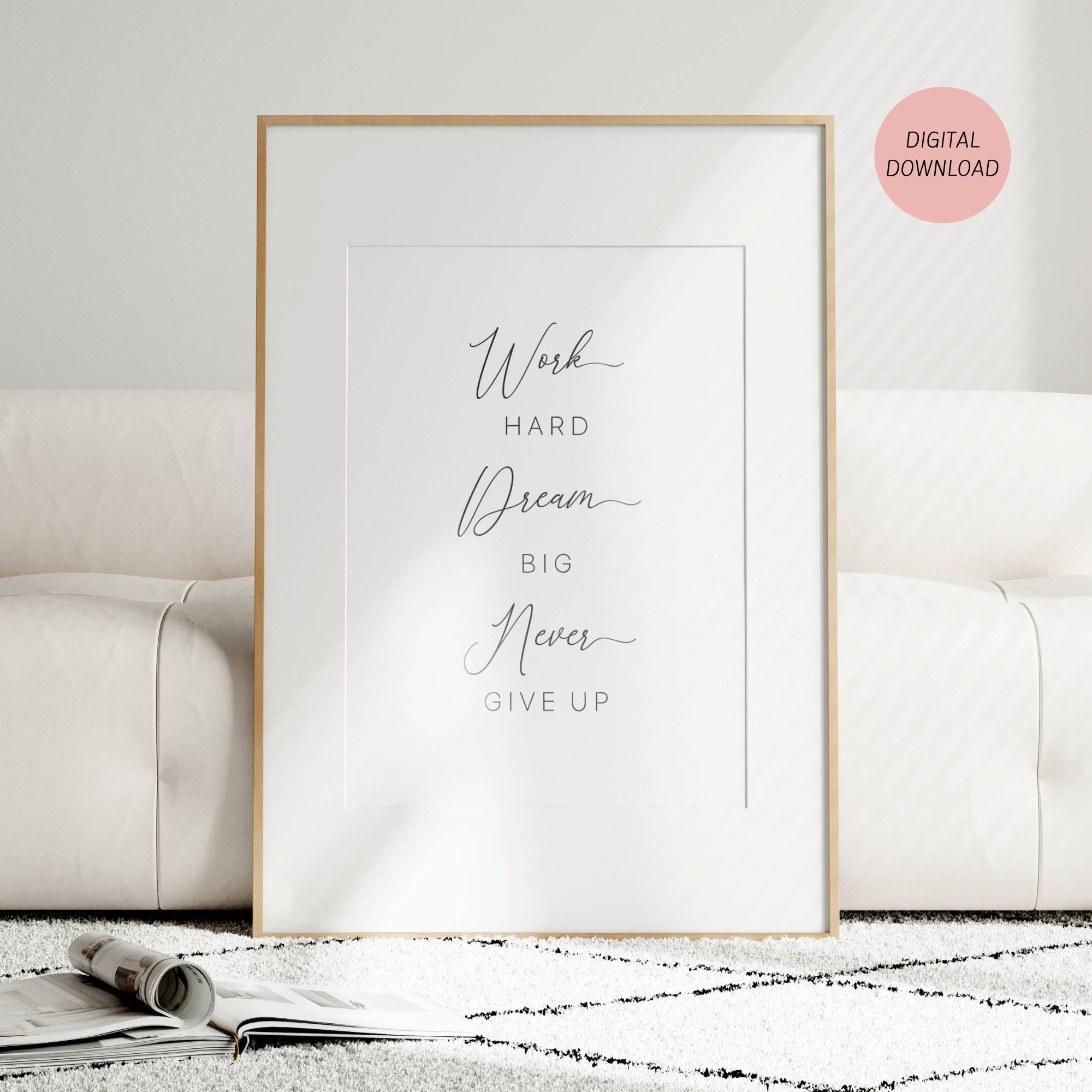 Printable Wall Art for Office Wall Decor, Inspirational Quotes for ...