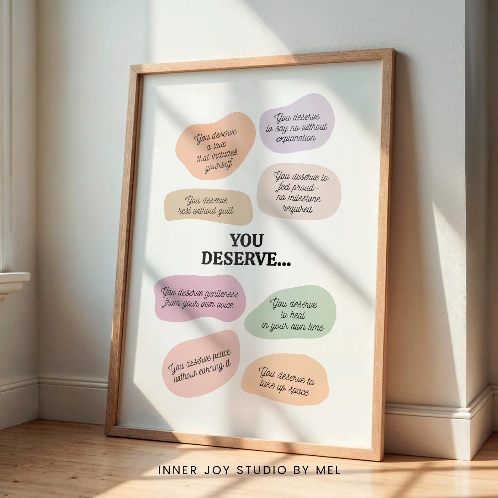 Printable Self Love Affirmation Wall Art, Mental Health Poster for Self ...