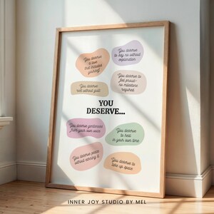 Printable Self Love Affirmation Wall Art, Mental Health Poster for Self ...