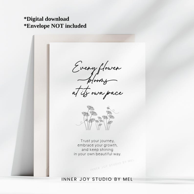 Printable Encouragement Greeting Card for Friend, Affirmation Quote ...
