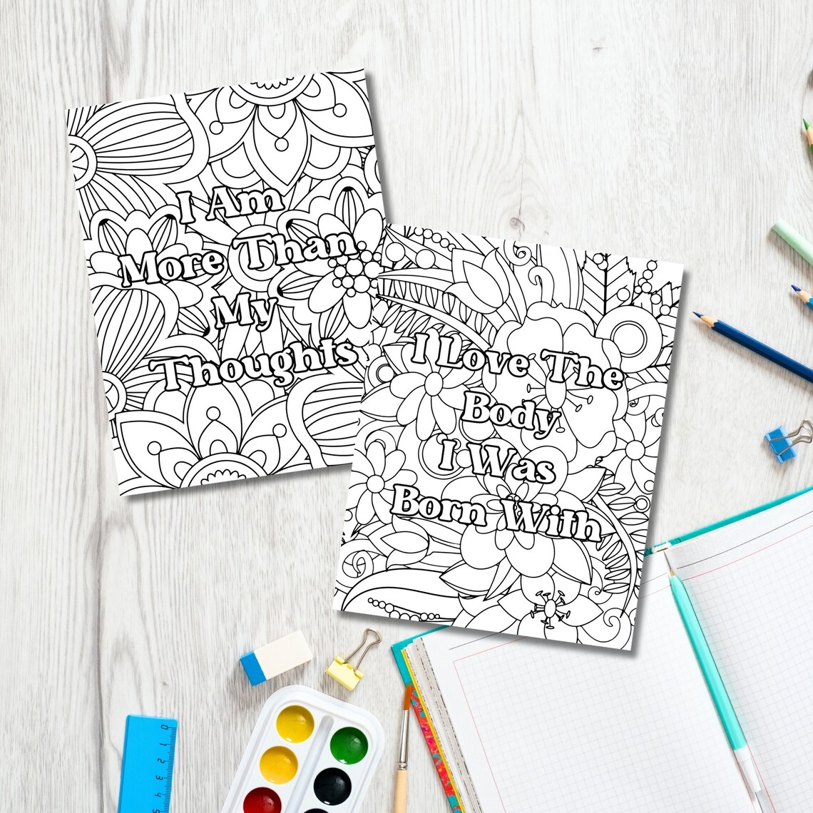20 Affirmation Coloring Page, Adult Coloring, Kids Coloring ...