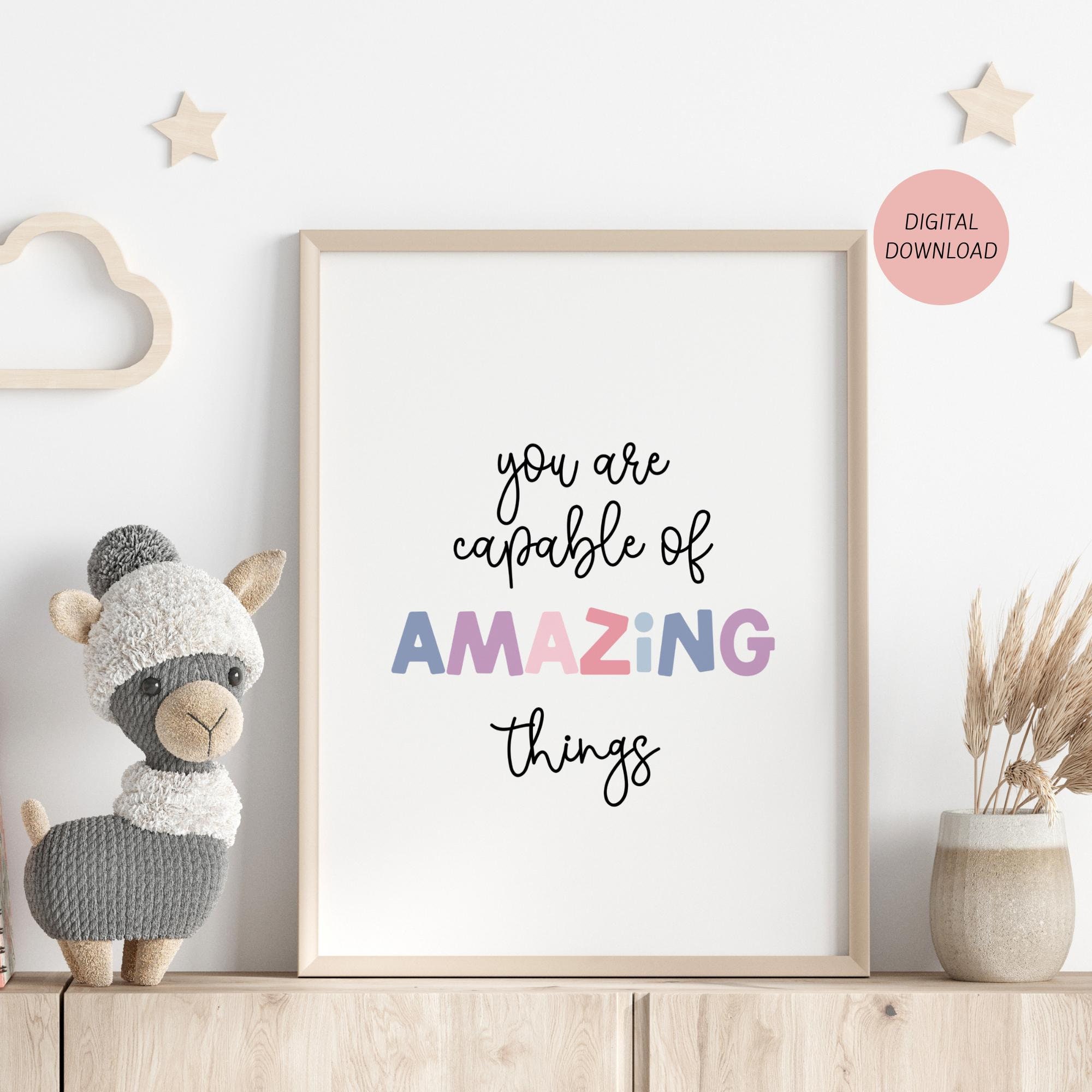 Printable Kids Inspirational Wall Art, Playroom Decor, Classroom Decor ...
