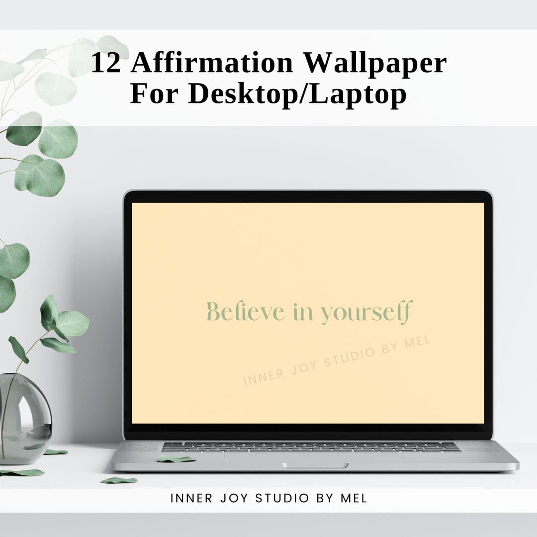 Positive Affirmation Desktop Wallpaper, Pastel Minimalist Computer ...