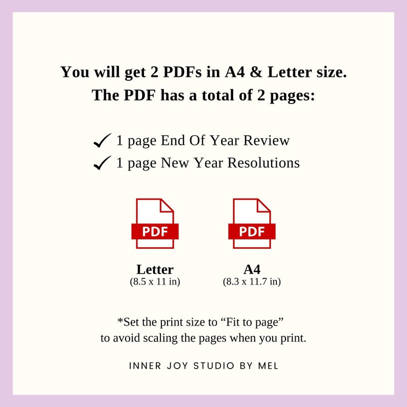 Printable End of Year Review, New Year Resolution Worksheet, Yearly ...