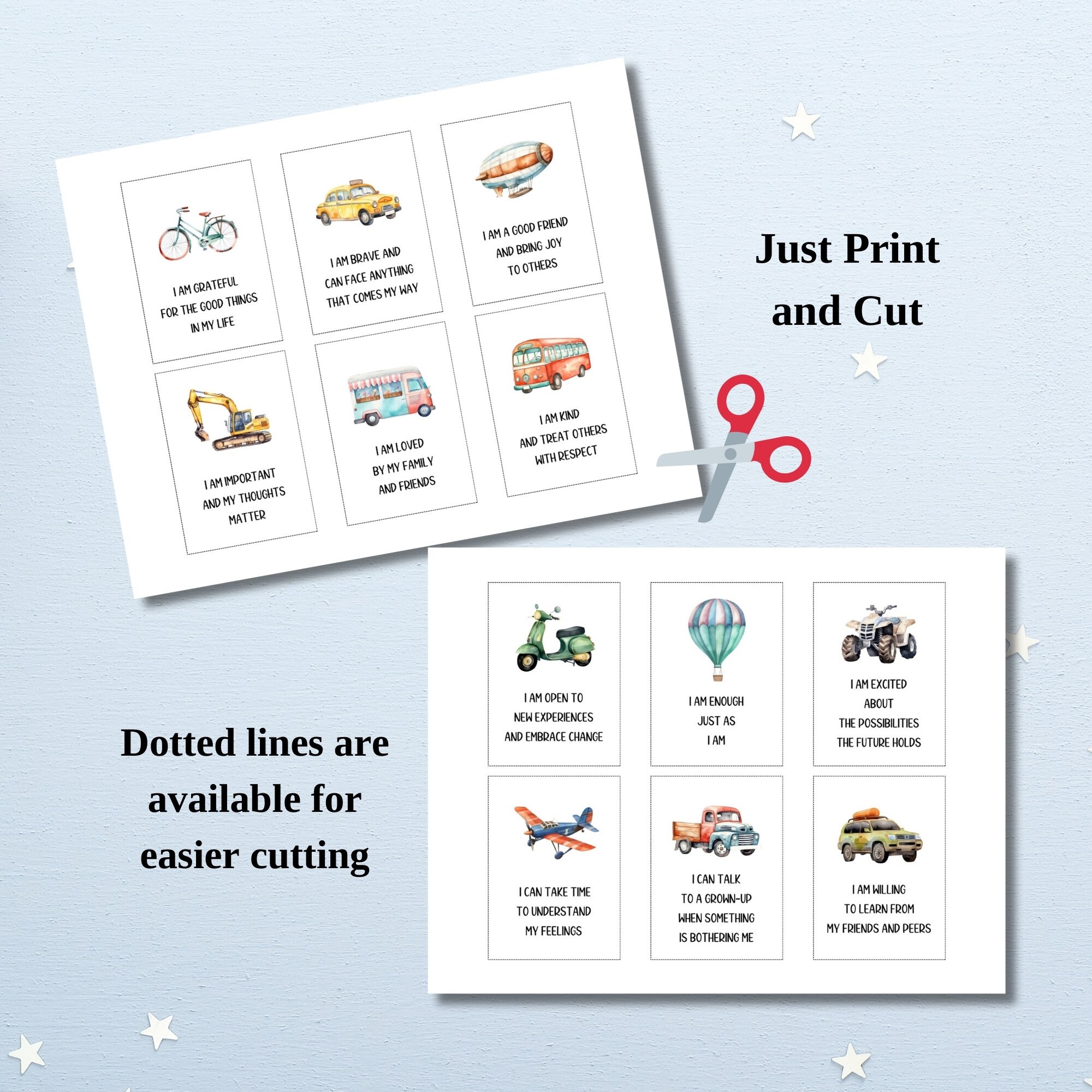 Printable Positive Affirmation Cards for Kids, Self Love Quote ...