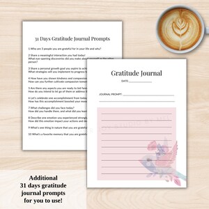 Printable Daily Gratitude Journal for Mindfulness, Self Care Worksheet ...