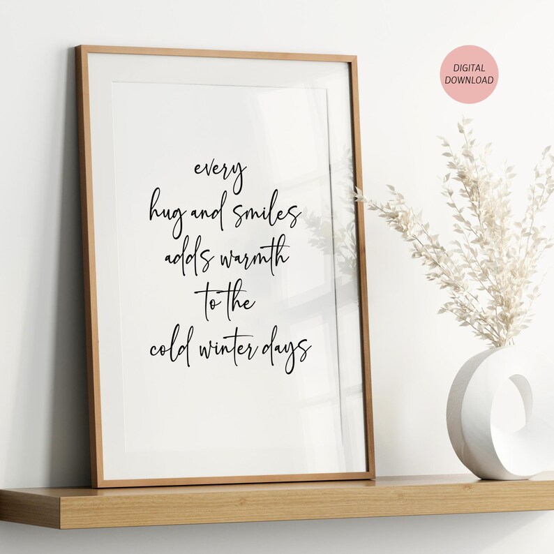 Printable Christmas Quote Wall Art, Holiday Decor, Modern Christmas ...