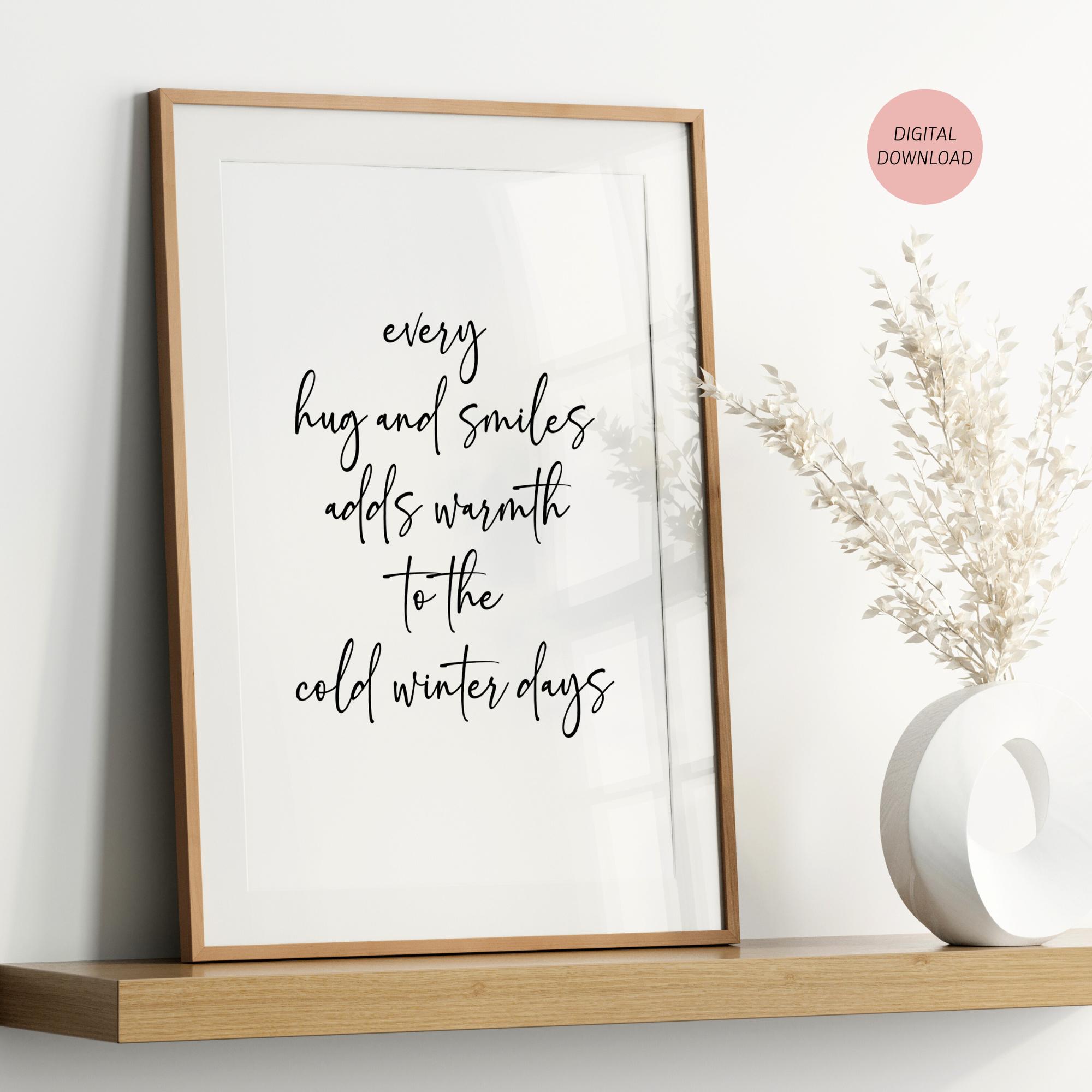 Printable Christmas Quote Wall Art, Holiday Decor, Modern Christmas ...